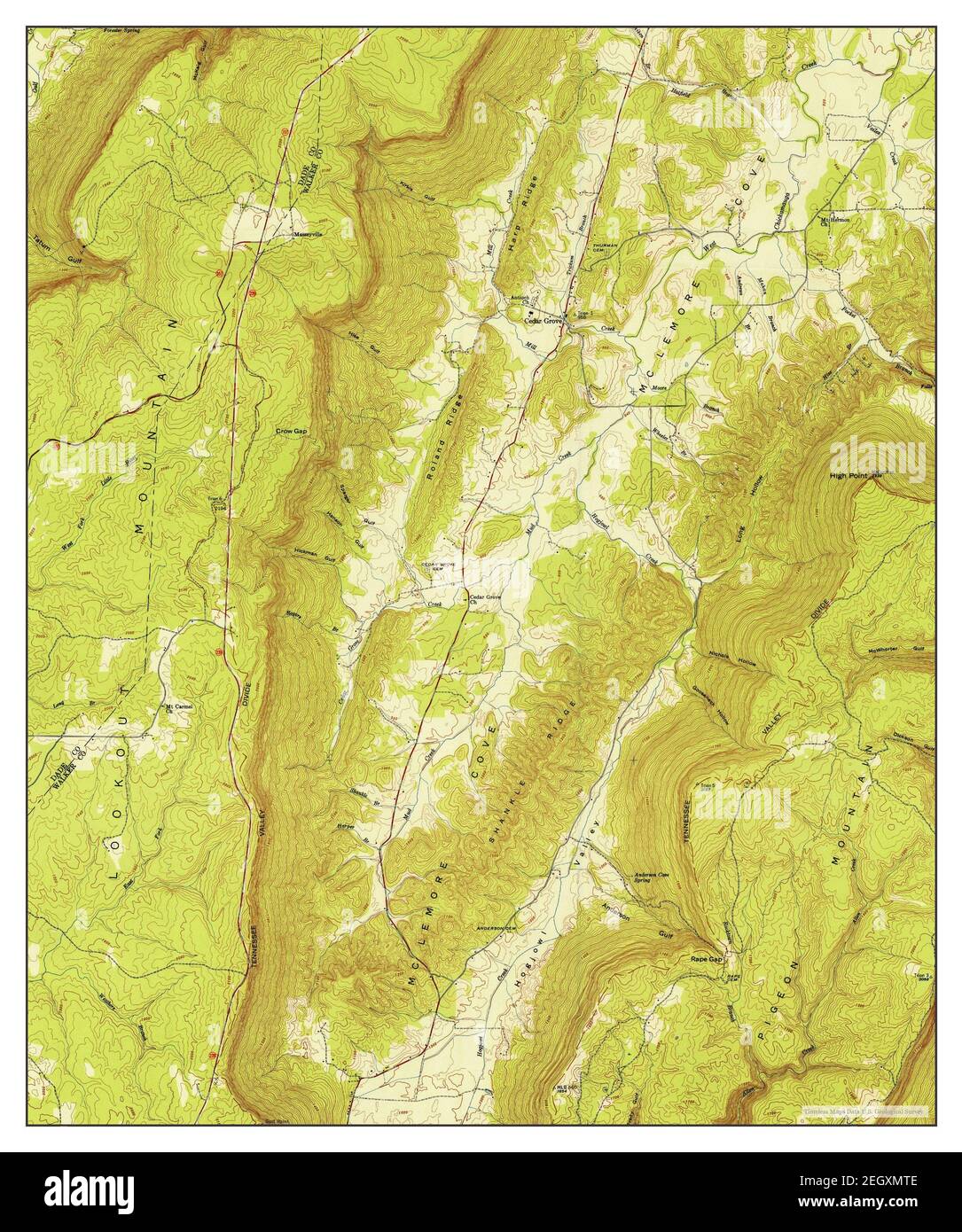 Cedar Grove, Georgia, map 1947, 1:24000, United States of America by ...