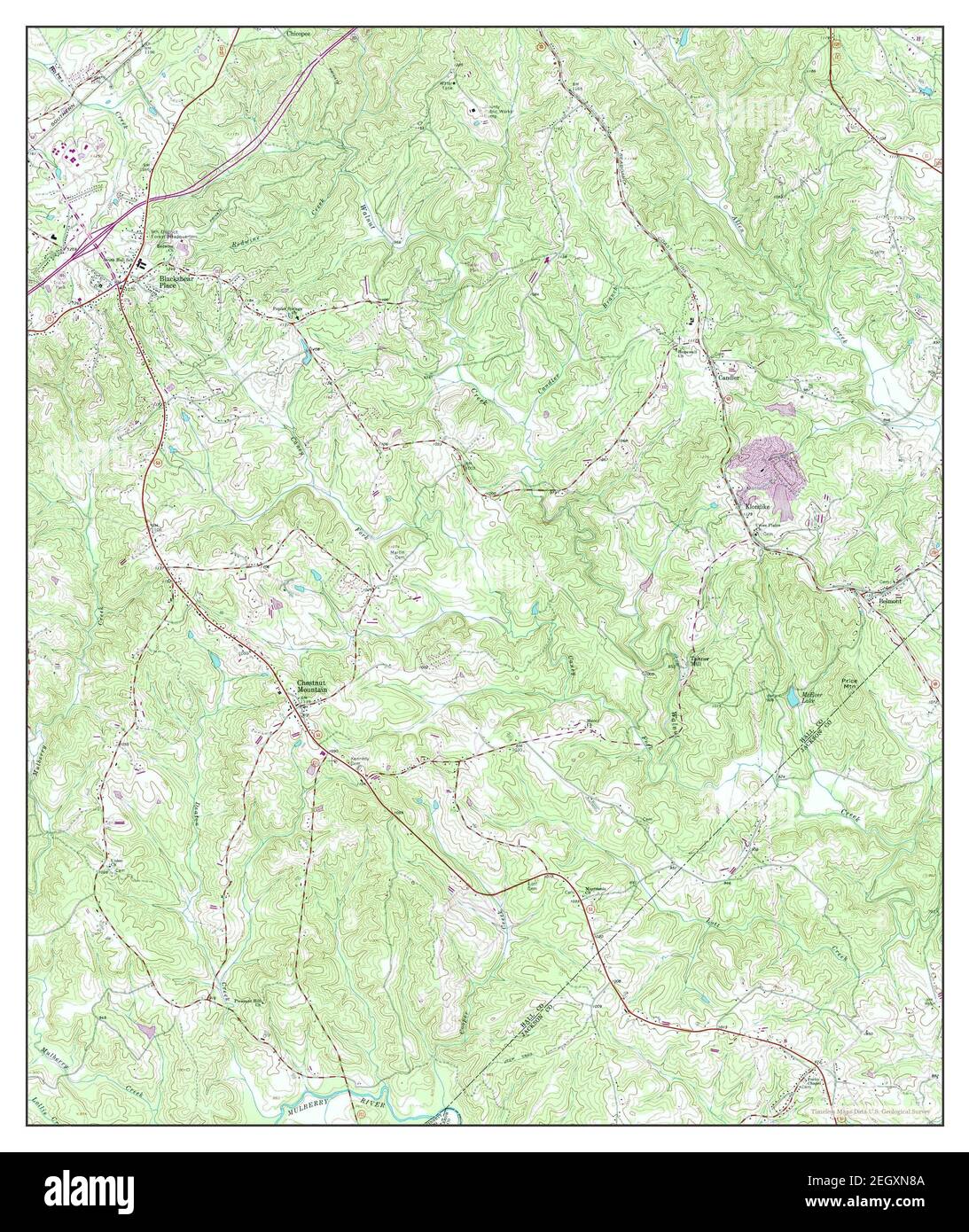 Chestnut Mountain, Georgia, map 1964, 1:24000, United States of America ...