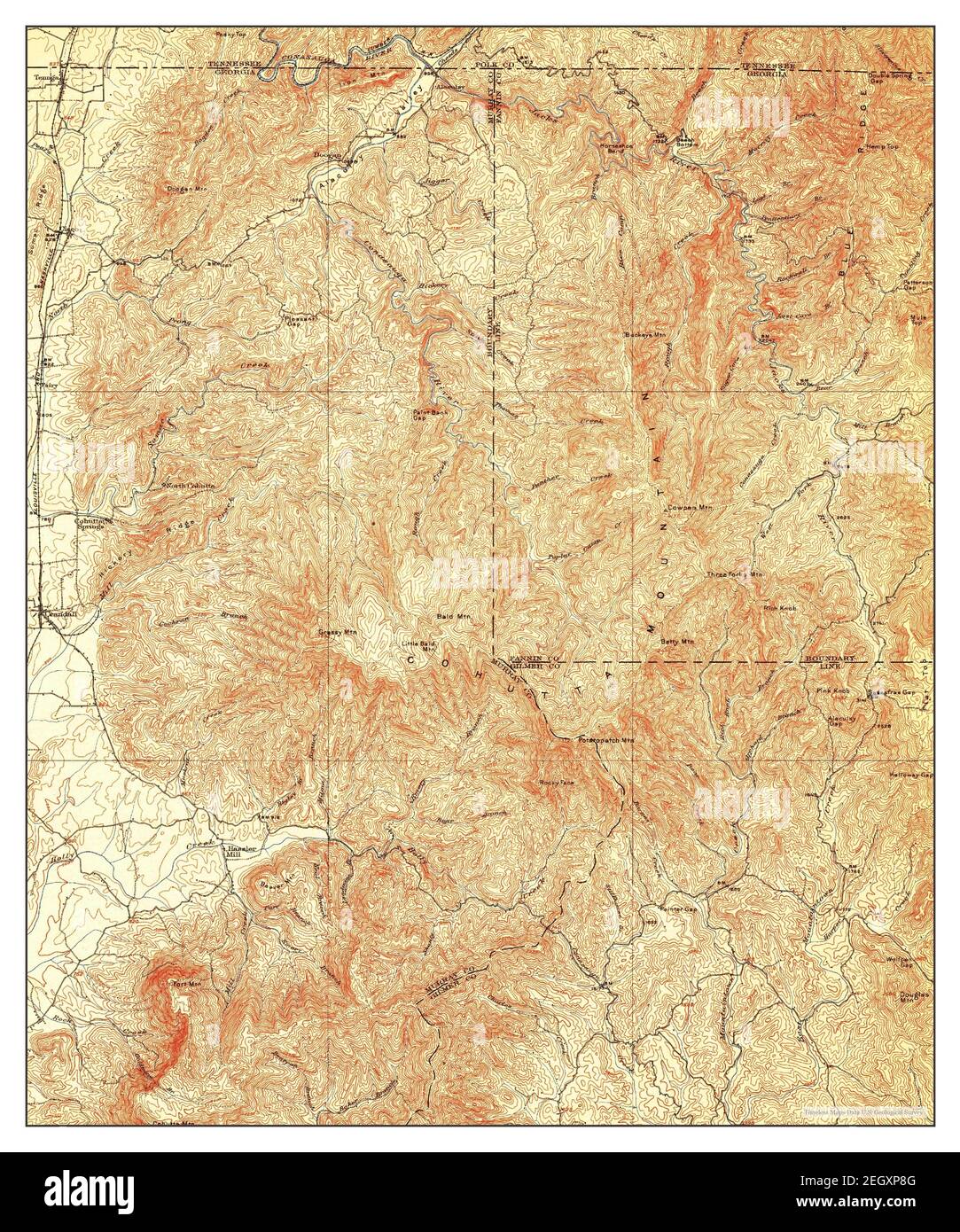 Cohutta Mountains Map