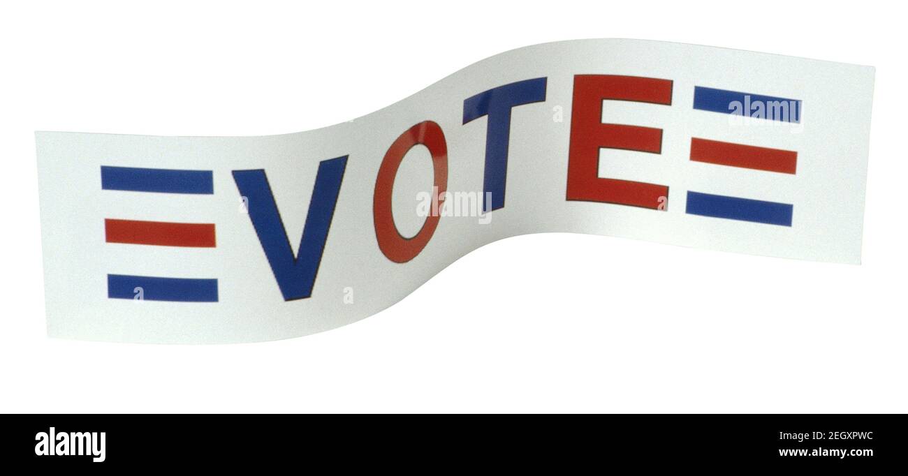 Voter registration sticker hi-res stock photography and images - Alamy