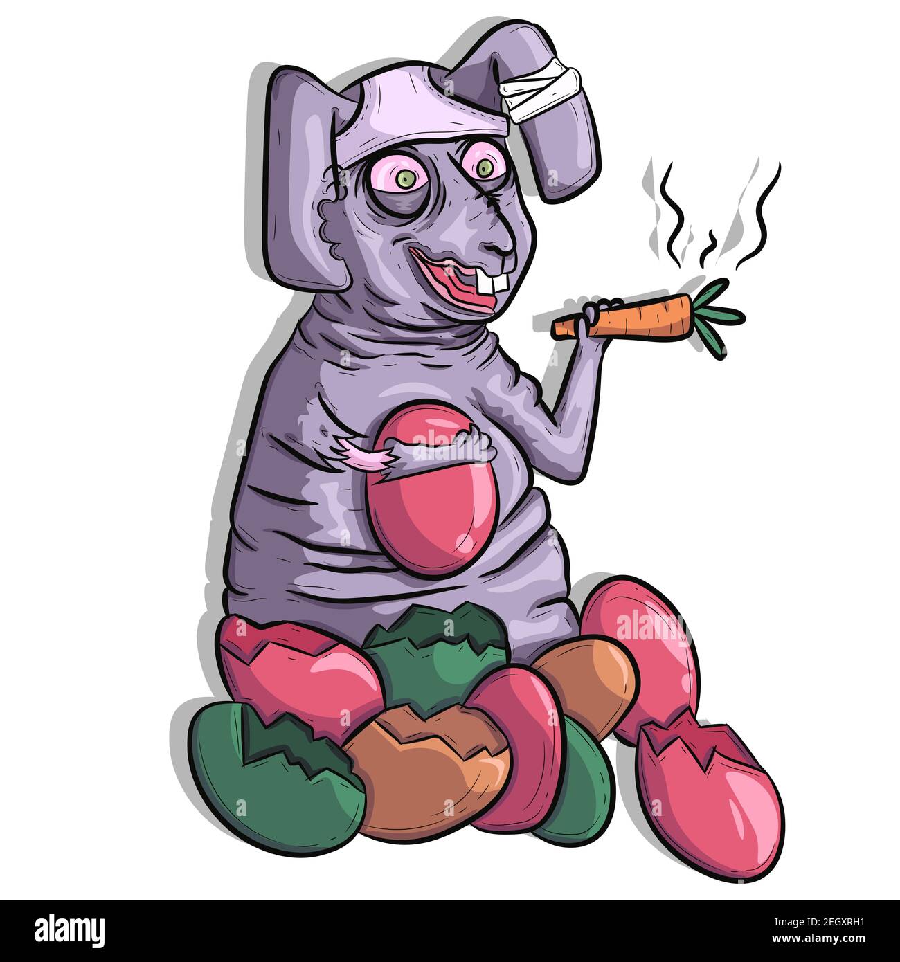 Drunk and smoking weed Stock Vector Images - Alamy