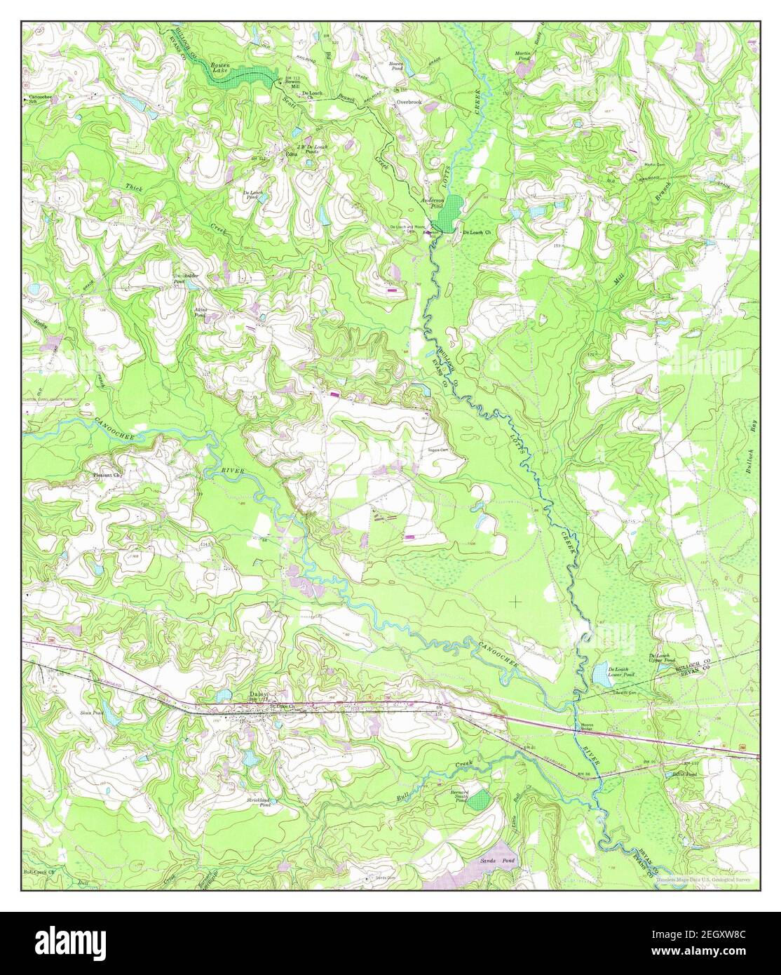 Daisy, Georgia, map 1958, 1:24000, United States of America by Timeless ...