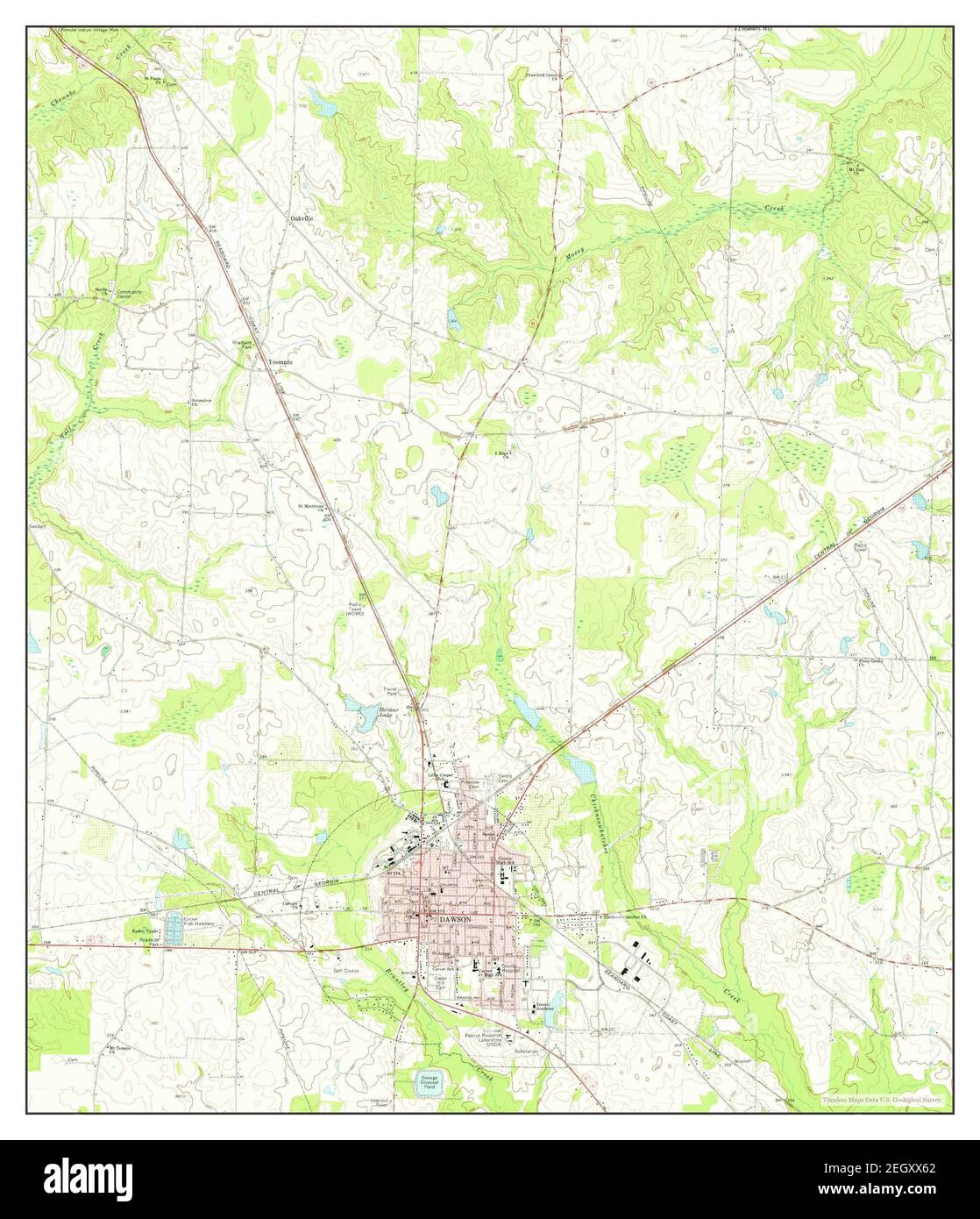 Dawson georgia map hi-res stock photography and images - Alamy