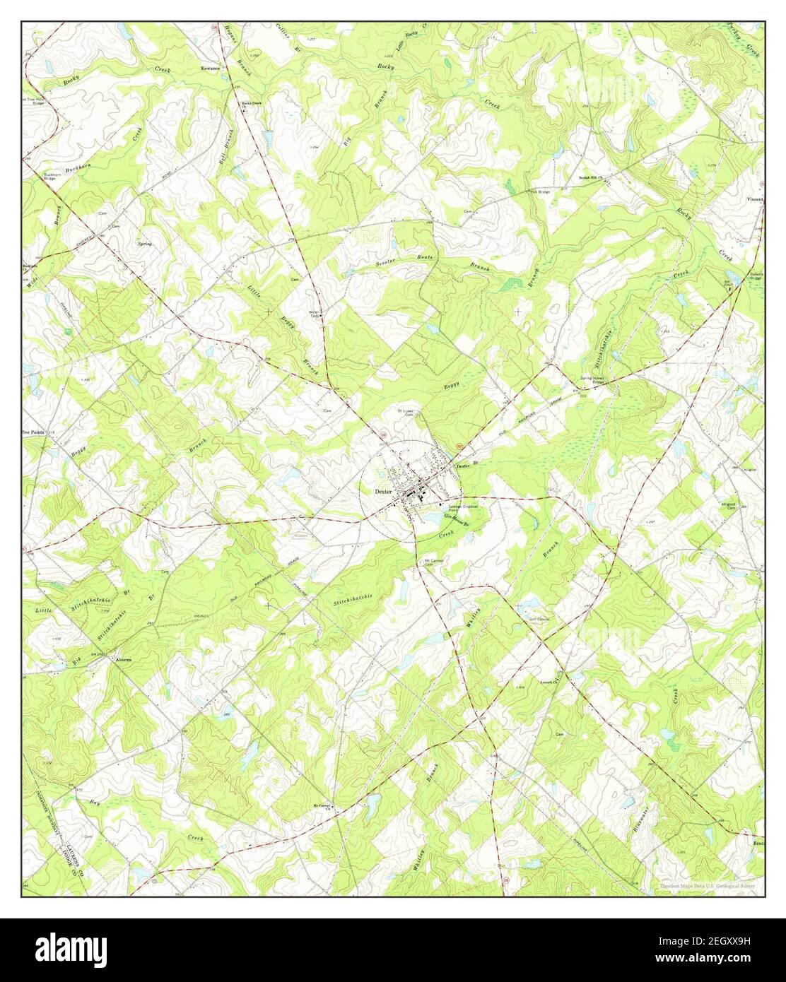 Dexter, Georgia, map 1974, 1:24000, United States of America by ...