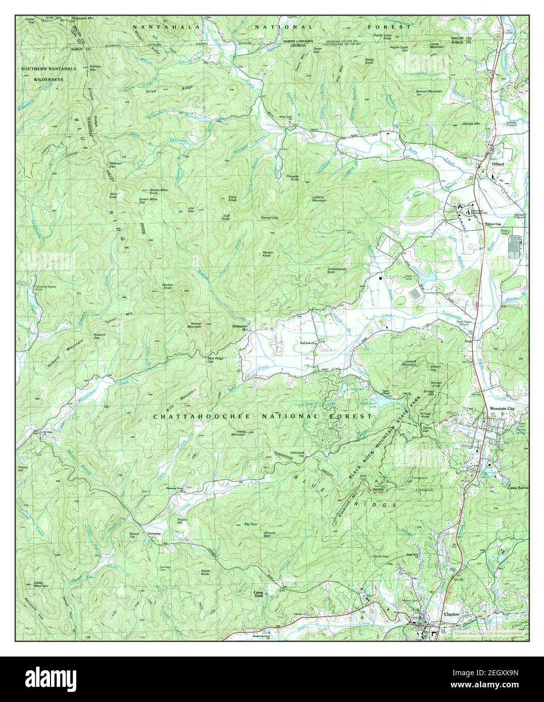 Dillard, Georgia, map 1988, 1:24000, United States of America by ...