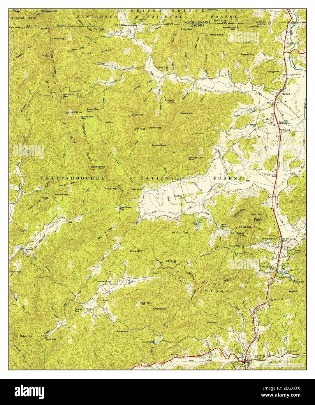 Dillard, Georgia, map 1947, 1:24000, United States of America by ...