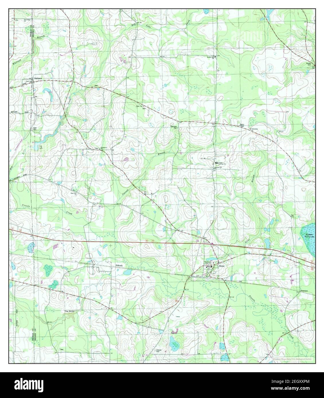 Dixie, Georgia, map 1978, 1:24000, United States of America by Timeless ...
