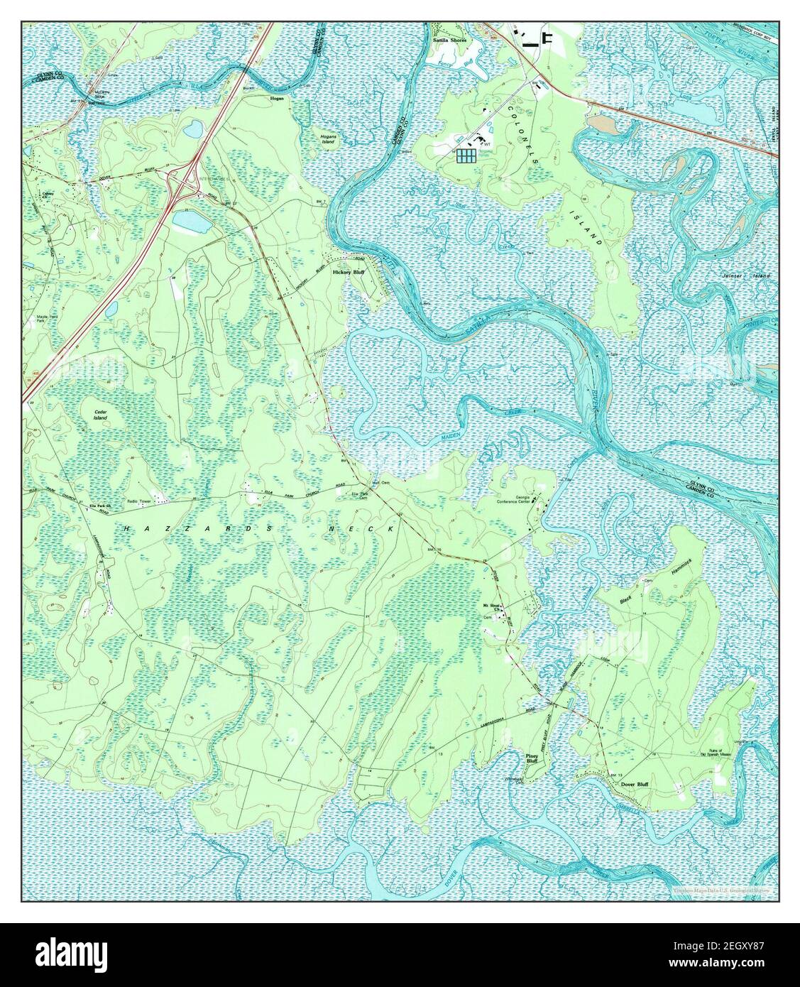 Dover Bluff, Georgia, map 1993, 1:24000, United States of America by ...