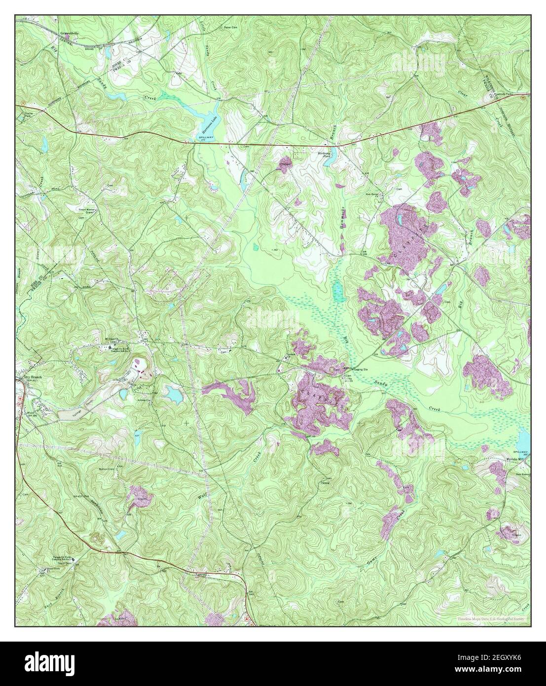 Dry Branch, Georgia, map 1973, 1:24000, United States of America by ...