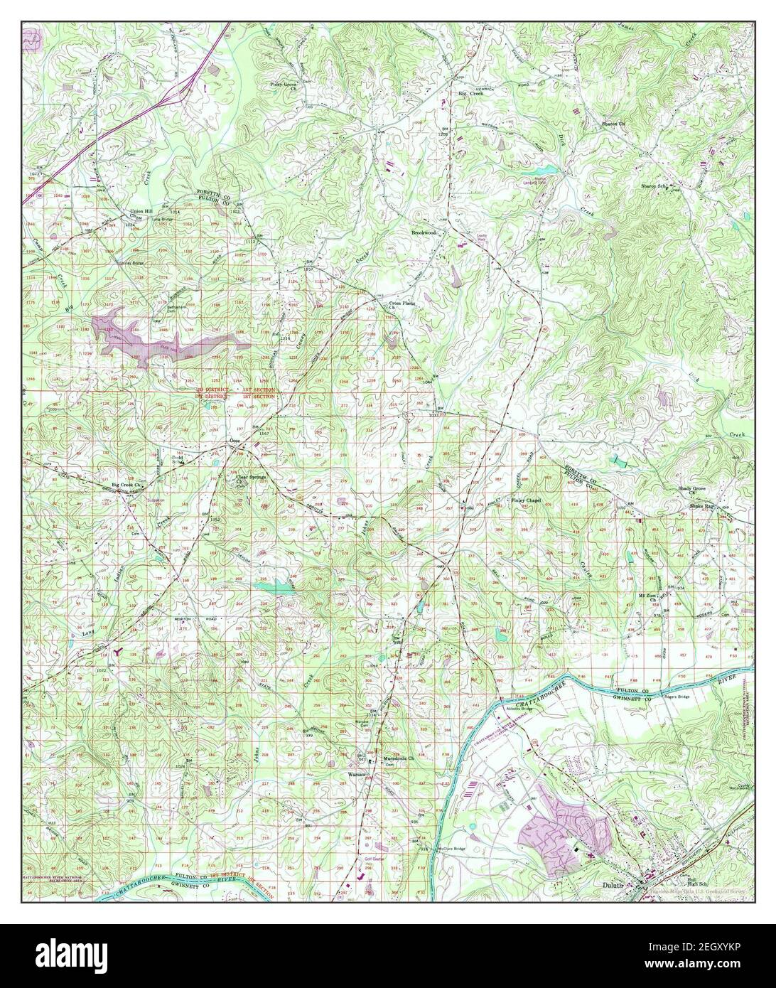Duluth, Georgia, map 1956, 1:24000, United States of America by ...