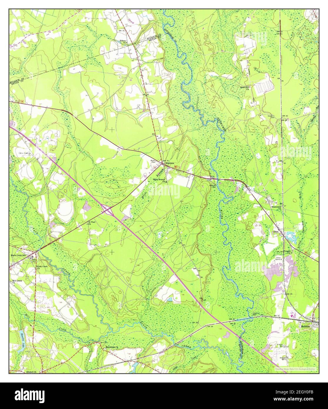 Eden, Georgia, map 1958, 1:24000, United States of America by Timeless ...
