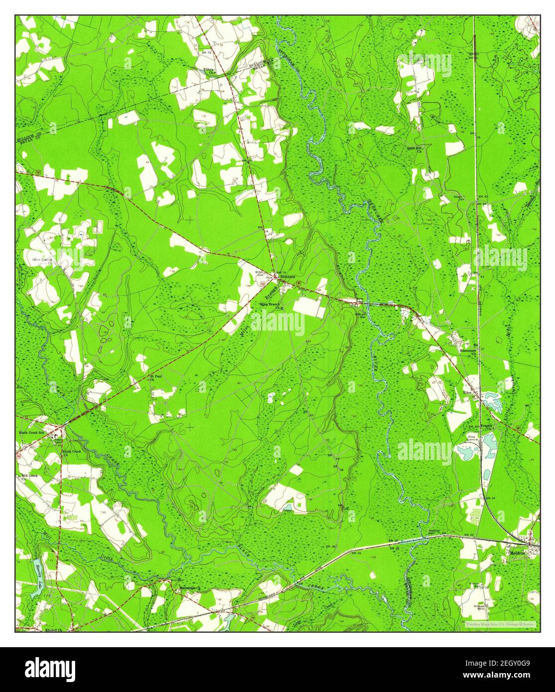 Eden, Georgia, map 1958, 1:24000, United States of America by Timeless ...