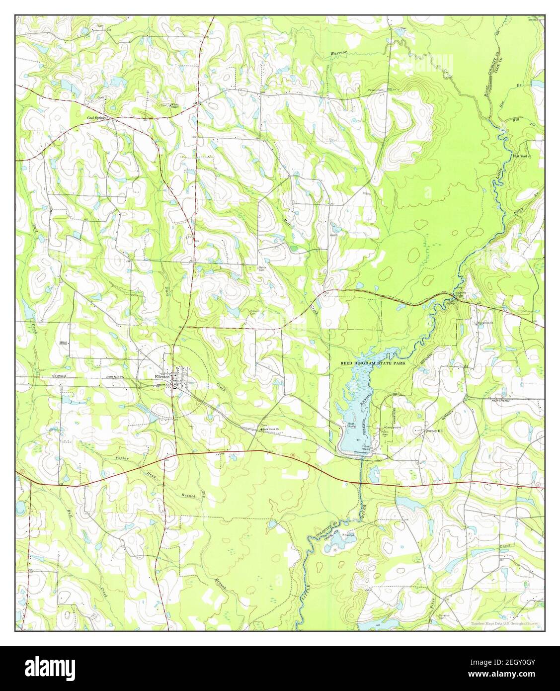 Ellenton, Georgia, map 1974, 1:24000, United States of America by ...