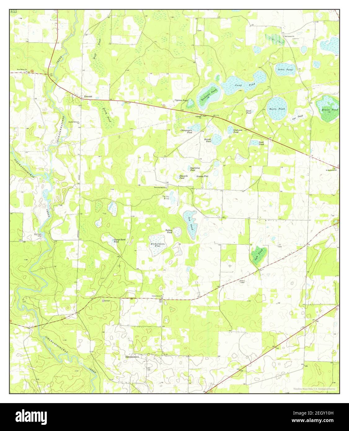 Elmodel, Georgia, map 1974, 1:24000, United States of America by ...