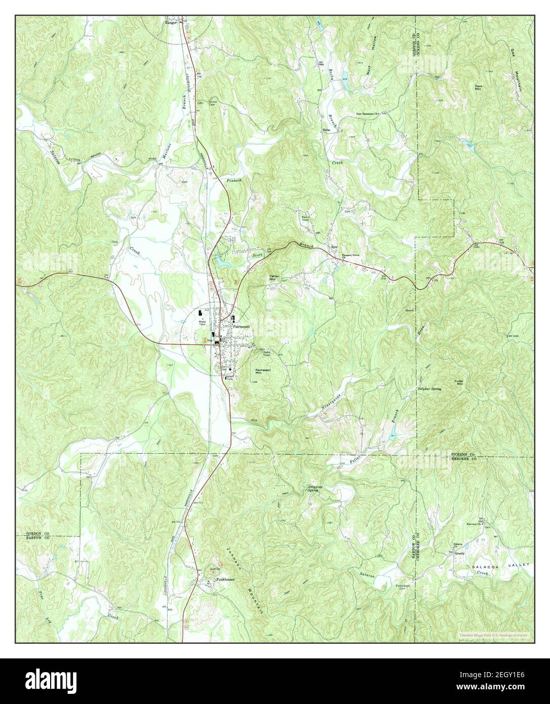 Fairmount, Georgia, map 1972, 1:24000, United States of America by ...