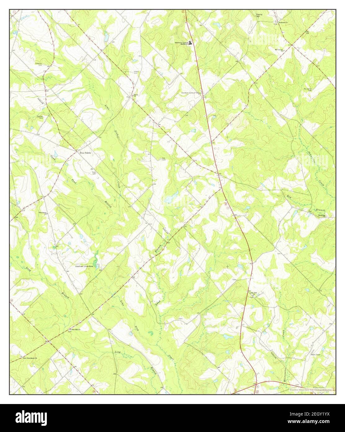 Five Points, Georgia, map 1974, 1:24000, United States of America by ...