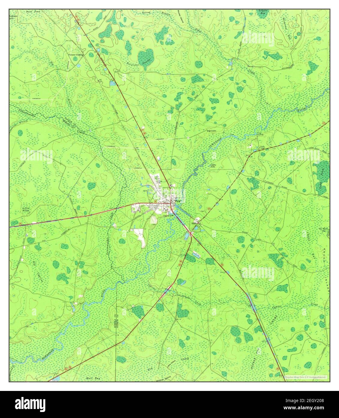 Fargo, Georgia, map 1967, 1:24000, United States of America by Timeless ...