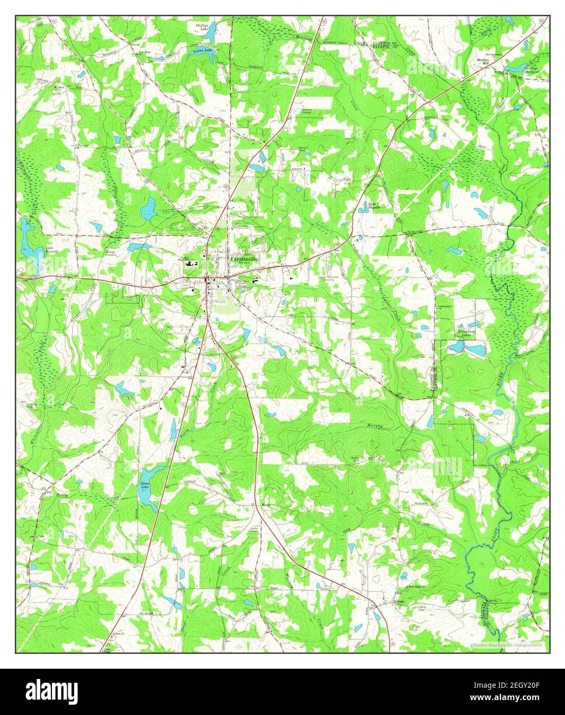 Fayetteville georgia map Cut Out Stock Images & Pictures - Alamy