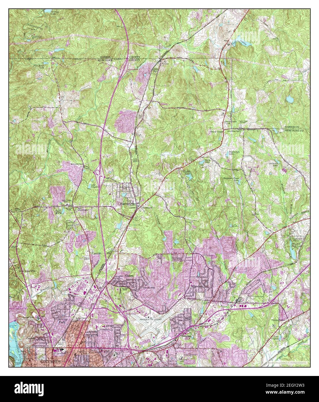 Fortson, Georgia, map 1955, 1:24000, United States of America by ...