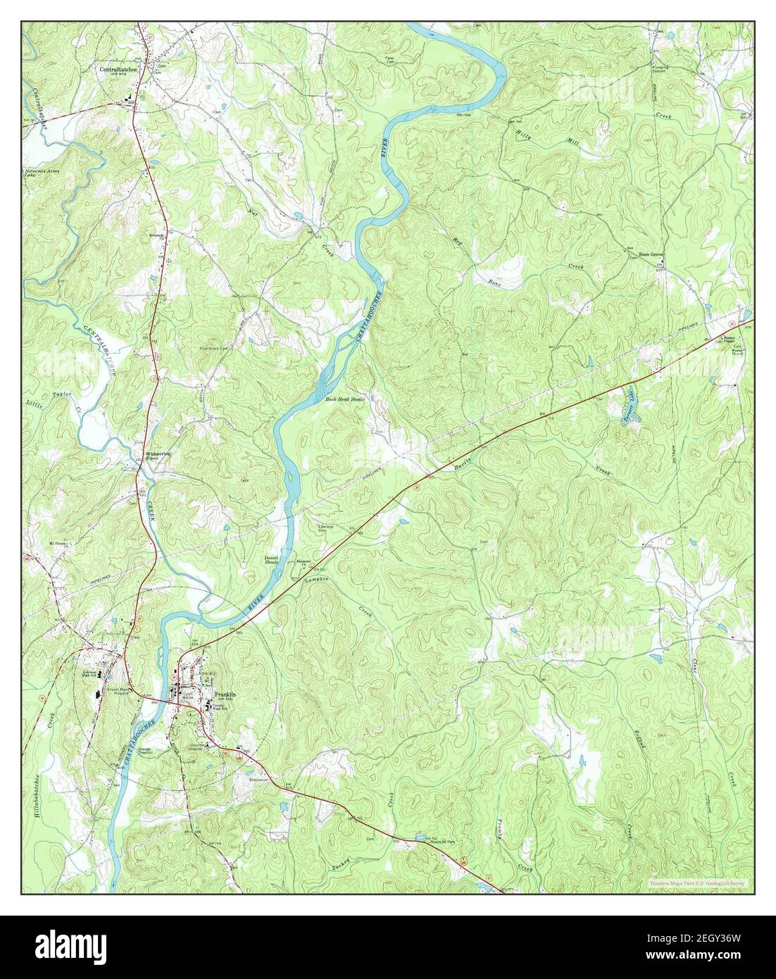 Franklin, Georgia, map 1964, 1:24000, United States of America by ...