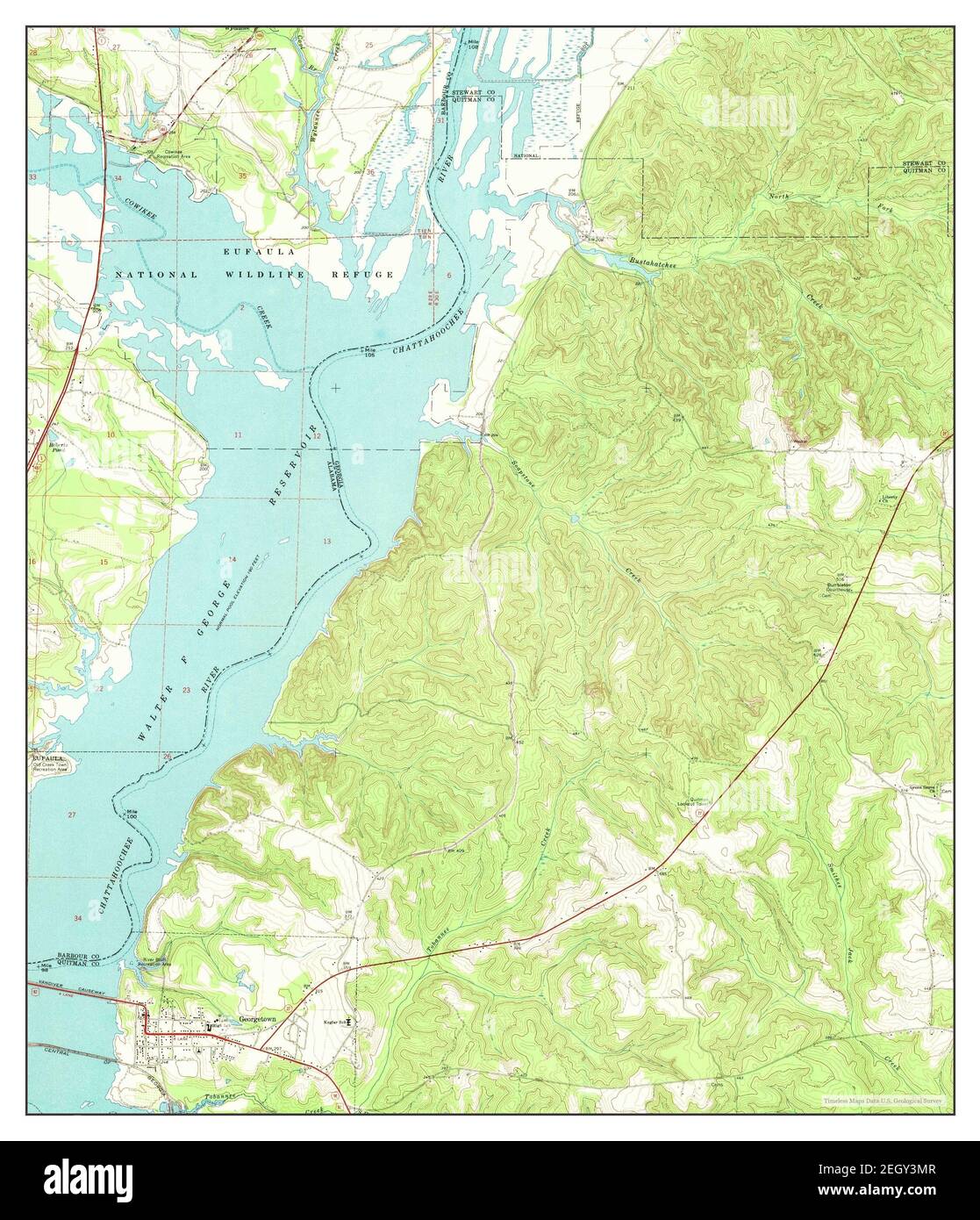 Georgetown, Georgia, map 1967, 1:24000, United States of America by ...