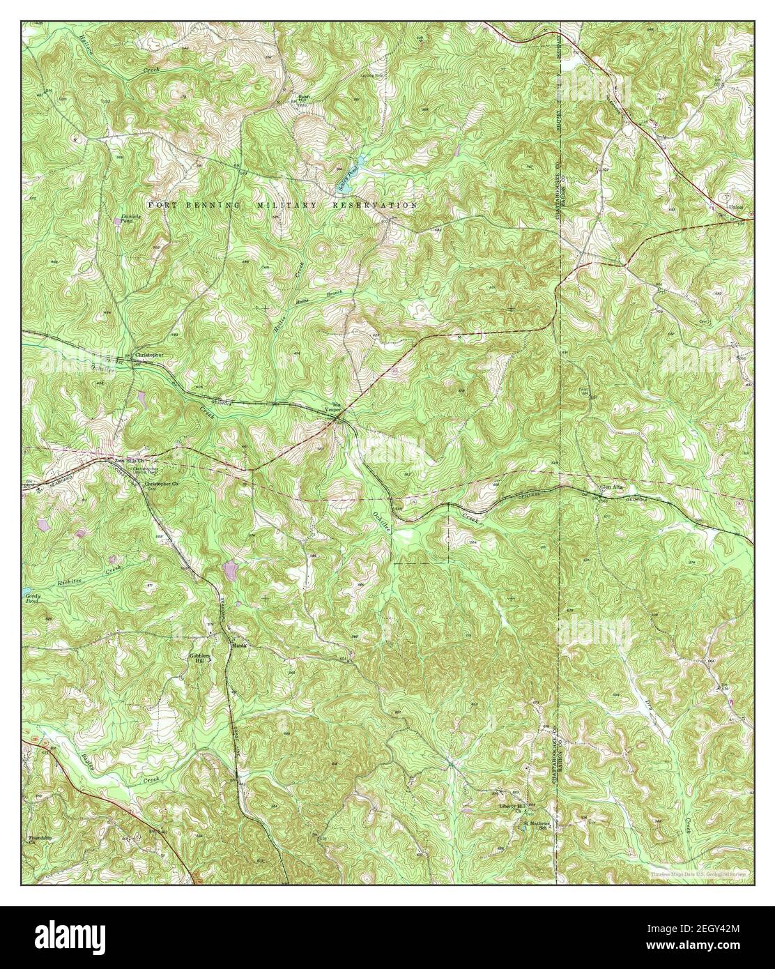 Glen Alta, Georgia, map 1955, 1:24000, United States of America by ...