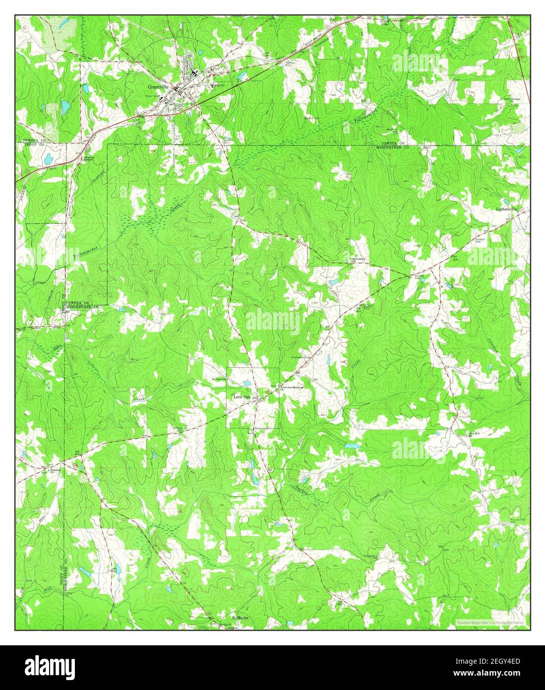 Grantville, Georgia, map 1964, 1:24000, United States of America by ...