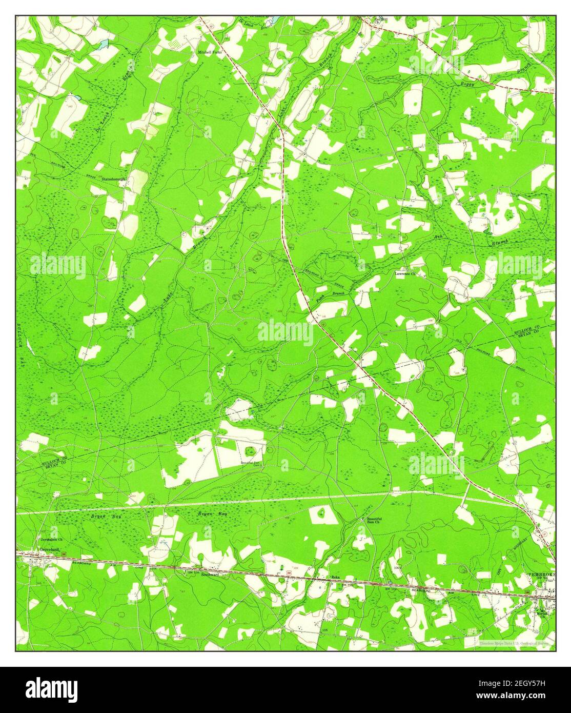 Groveland, Georgia, map 1958, 1:24000, United States of America by ...