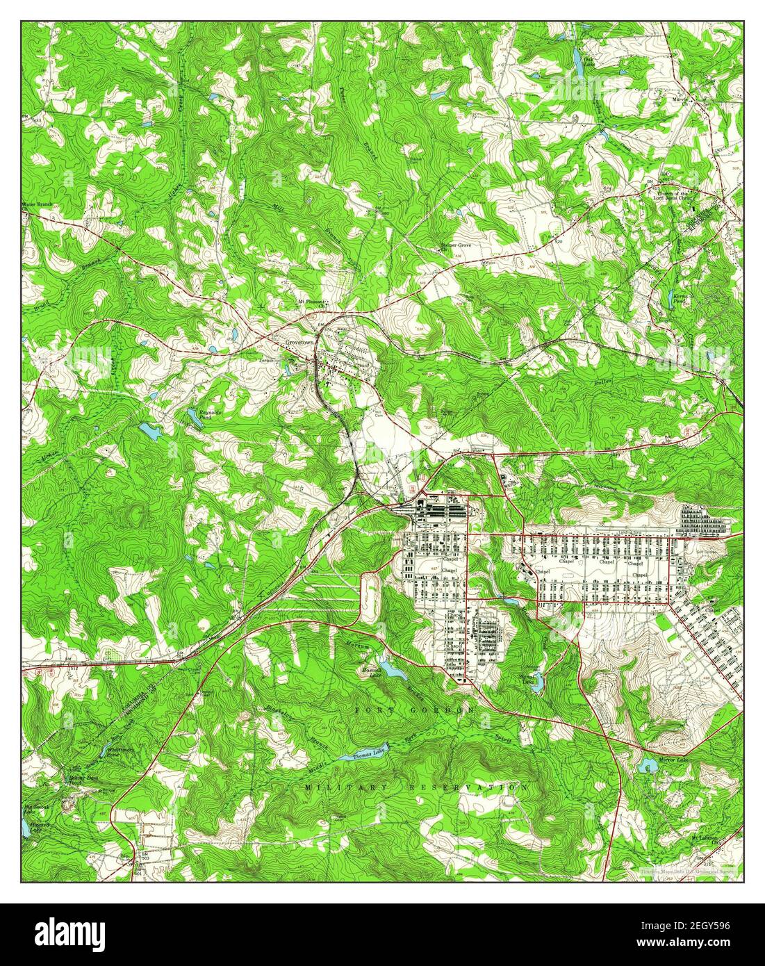 Grovetown, Georgia, map 1957, 1:24000, United States of America by ...
