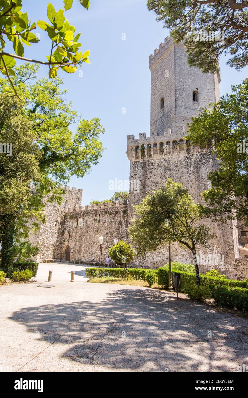 Erice, Sicily, Italy. Castello Pepoli, medieval and norman castle Stock ...