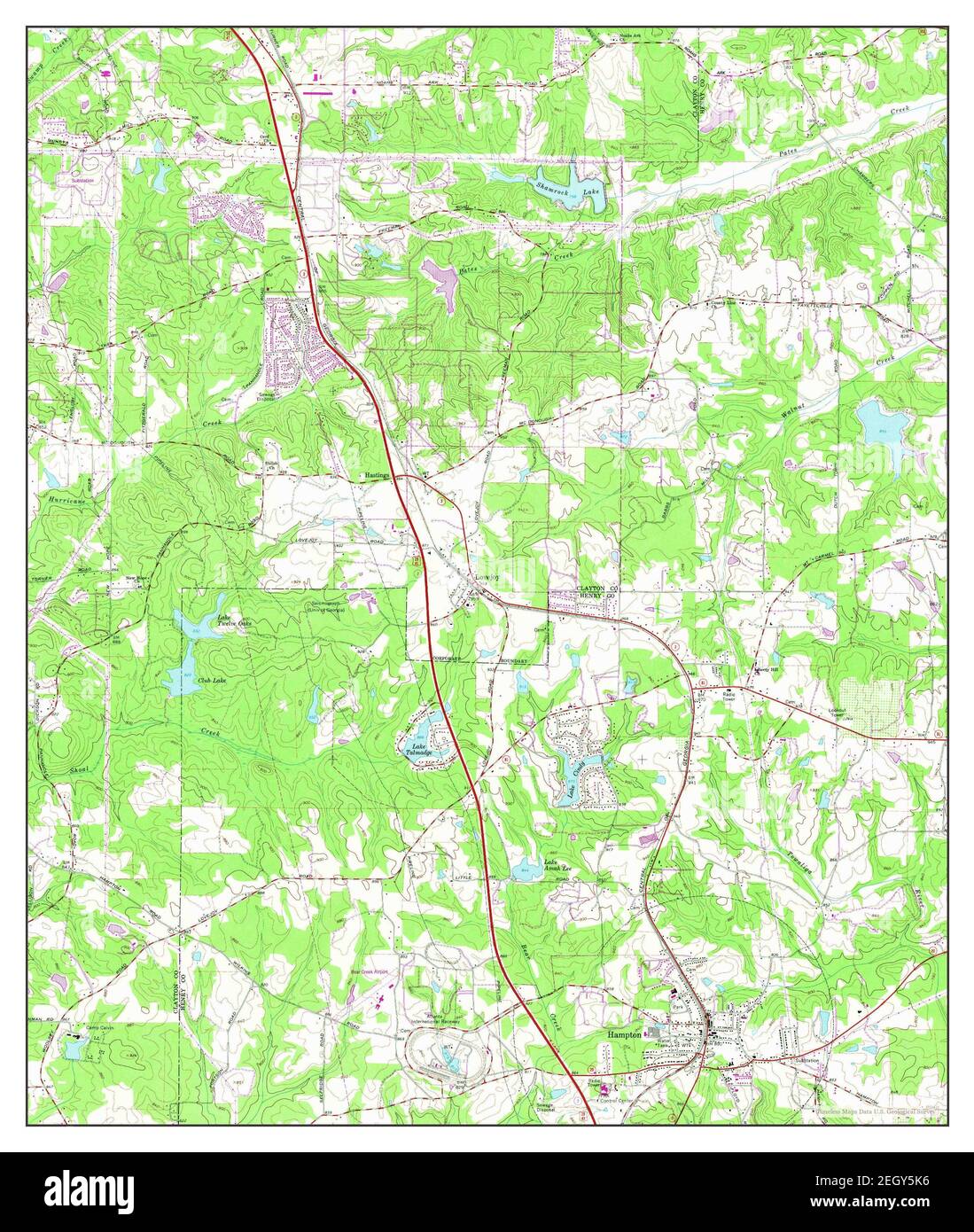 Hampton, Georgia, map 1965, 1:24000, United States of America by ...
