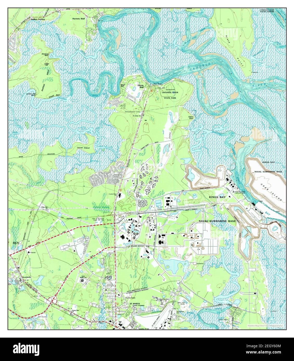 Harrietts Bluff, Georgia, map 1994, 1:24000, United States of America ...