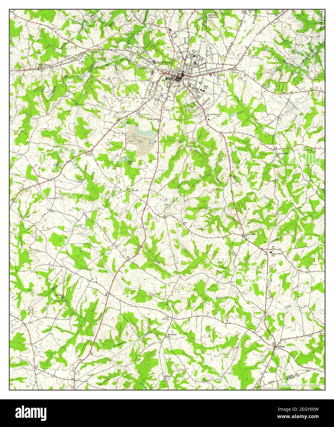 Hartwell, Georgia, map 1959, 1:24000, United States of America by ...