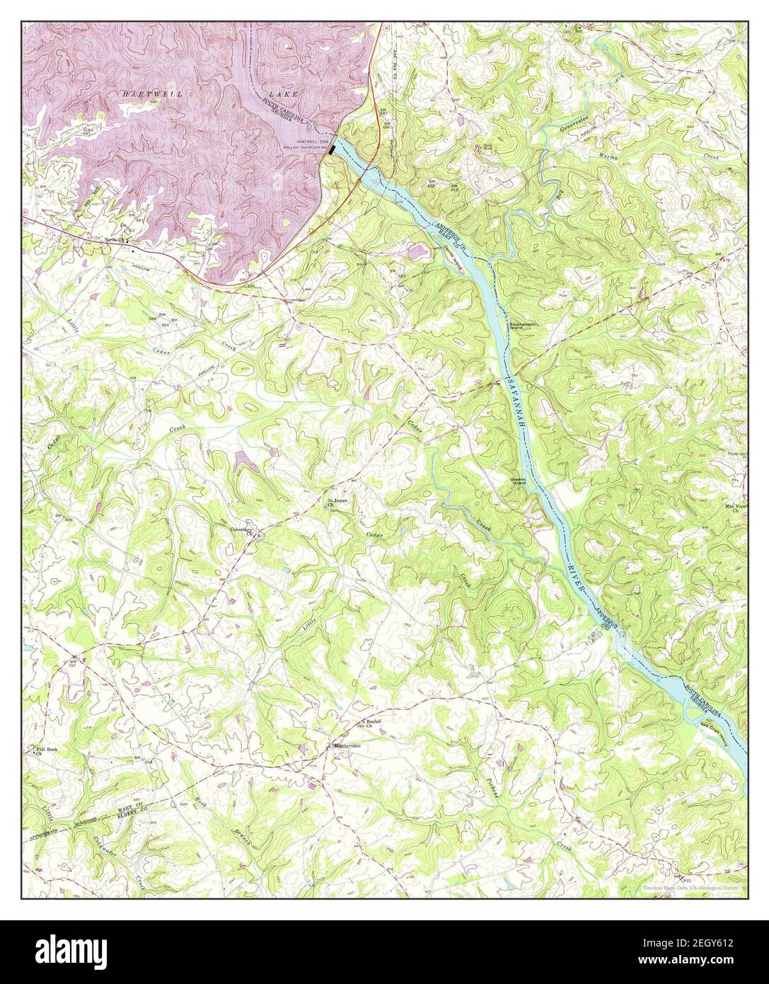 Hartwell Georgia Map High Resolution Stock Photography and Images - Alamy