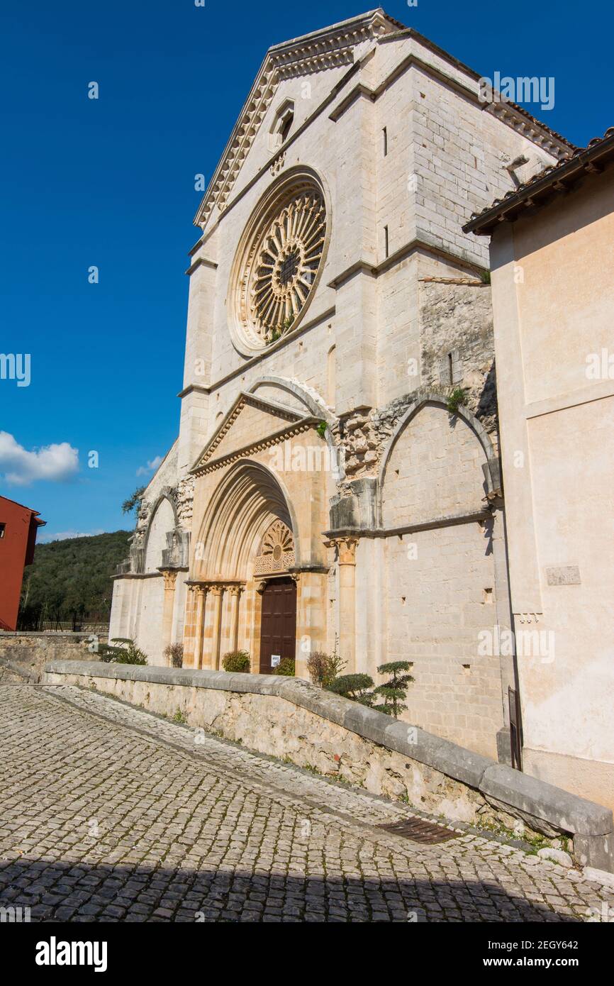 Exterior of the Abbey of Fossanova, Latina, Lazio, Italy. Monastery ...