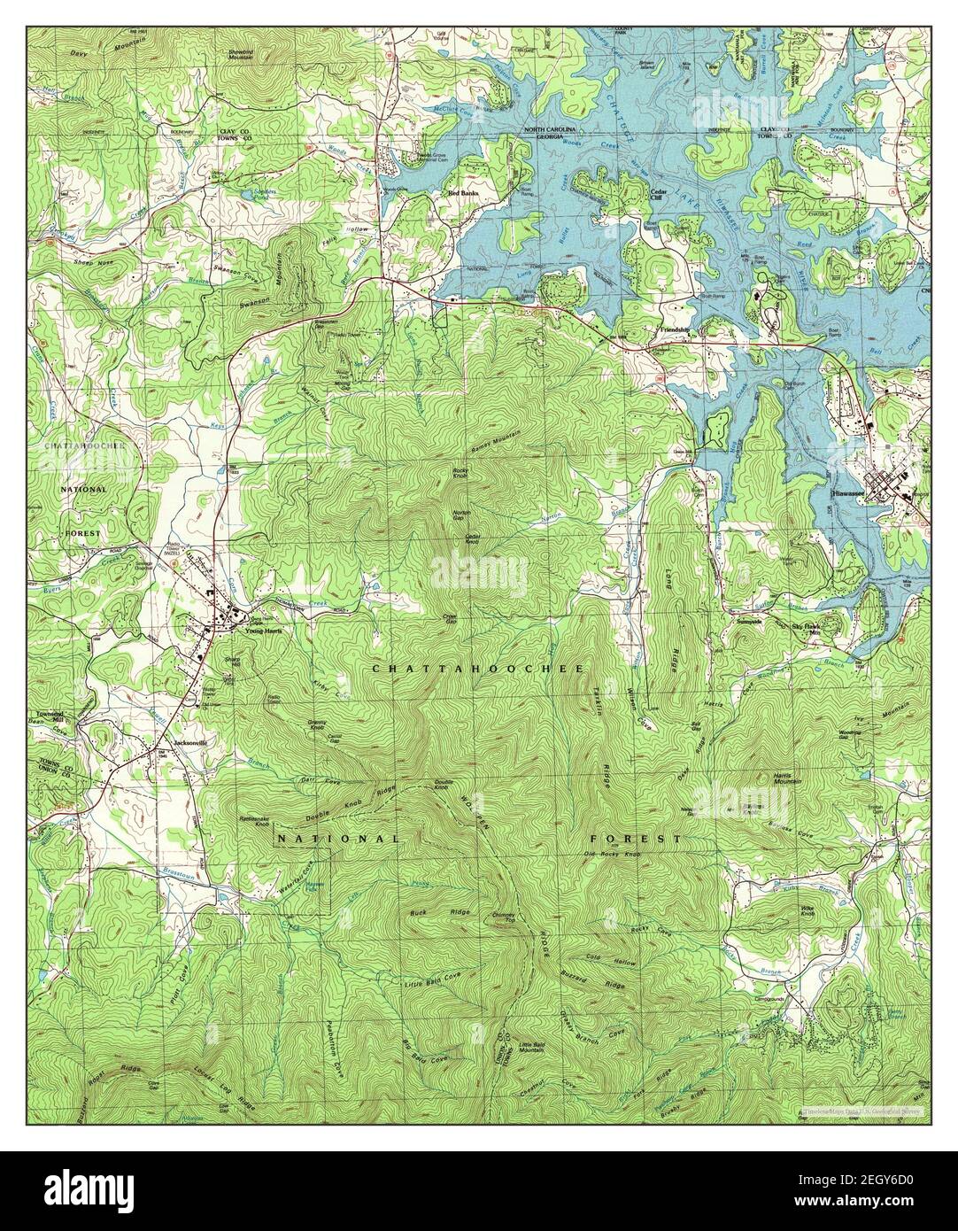 Hiawassee, Georgia, map 1988, 1:24000, United States of America by ...