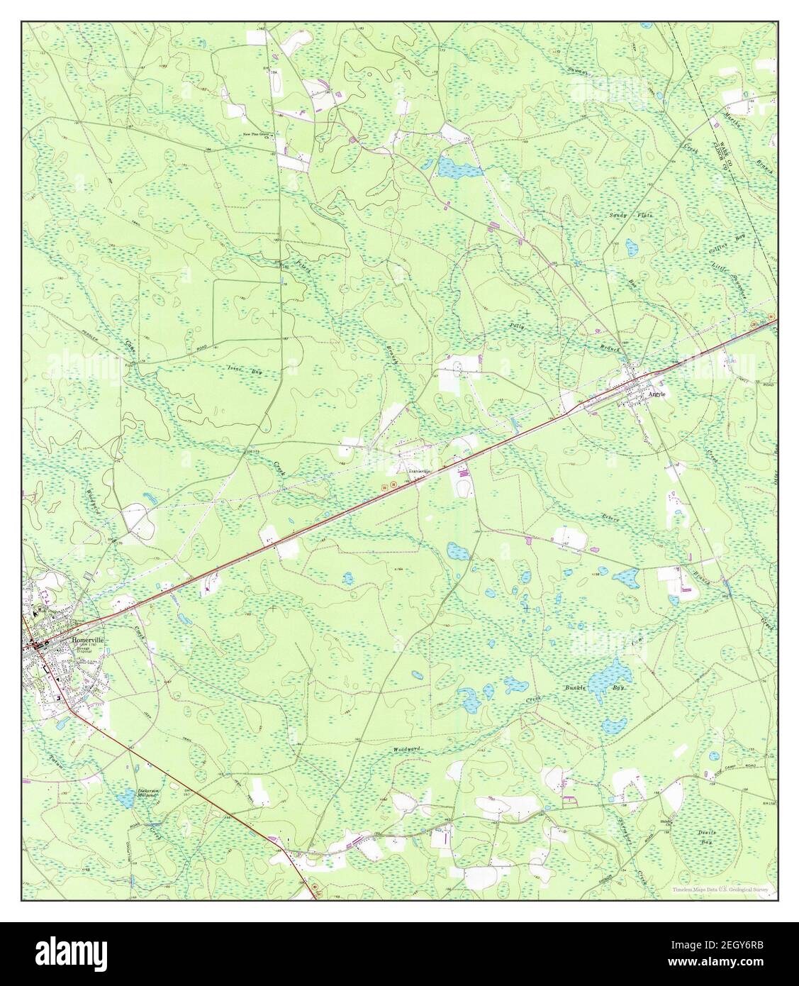 Homerville map hi-res stock photography and images - Alamy