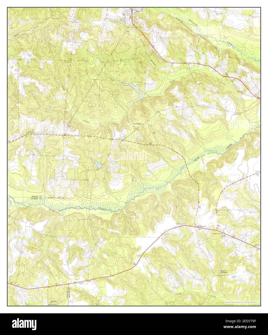 Ideal South, Georgia, map 1971, 1:24000, United States of America by ...