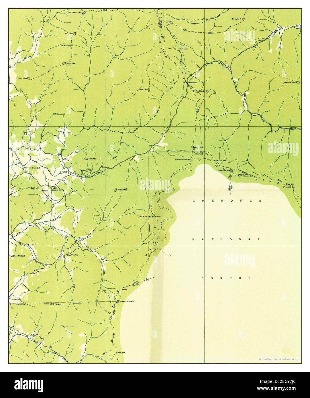 Jacks Gap, Georgia, map 1935, 1:24000, United States of America by ...