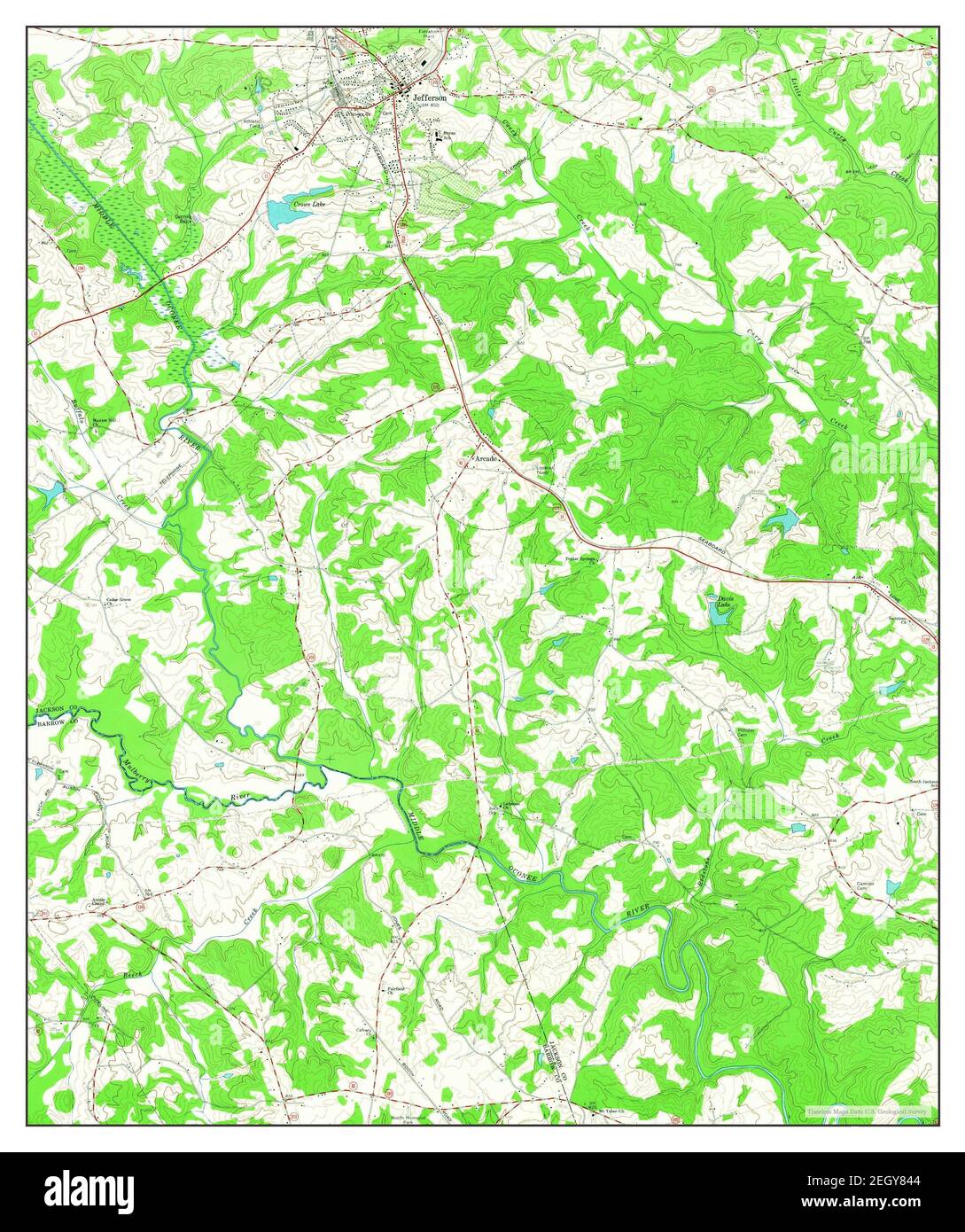 Jefferson, Georgia, map 1964, 1:24000, United States of America by ...