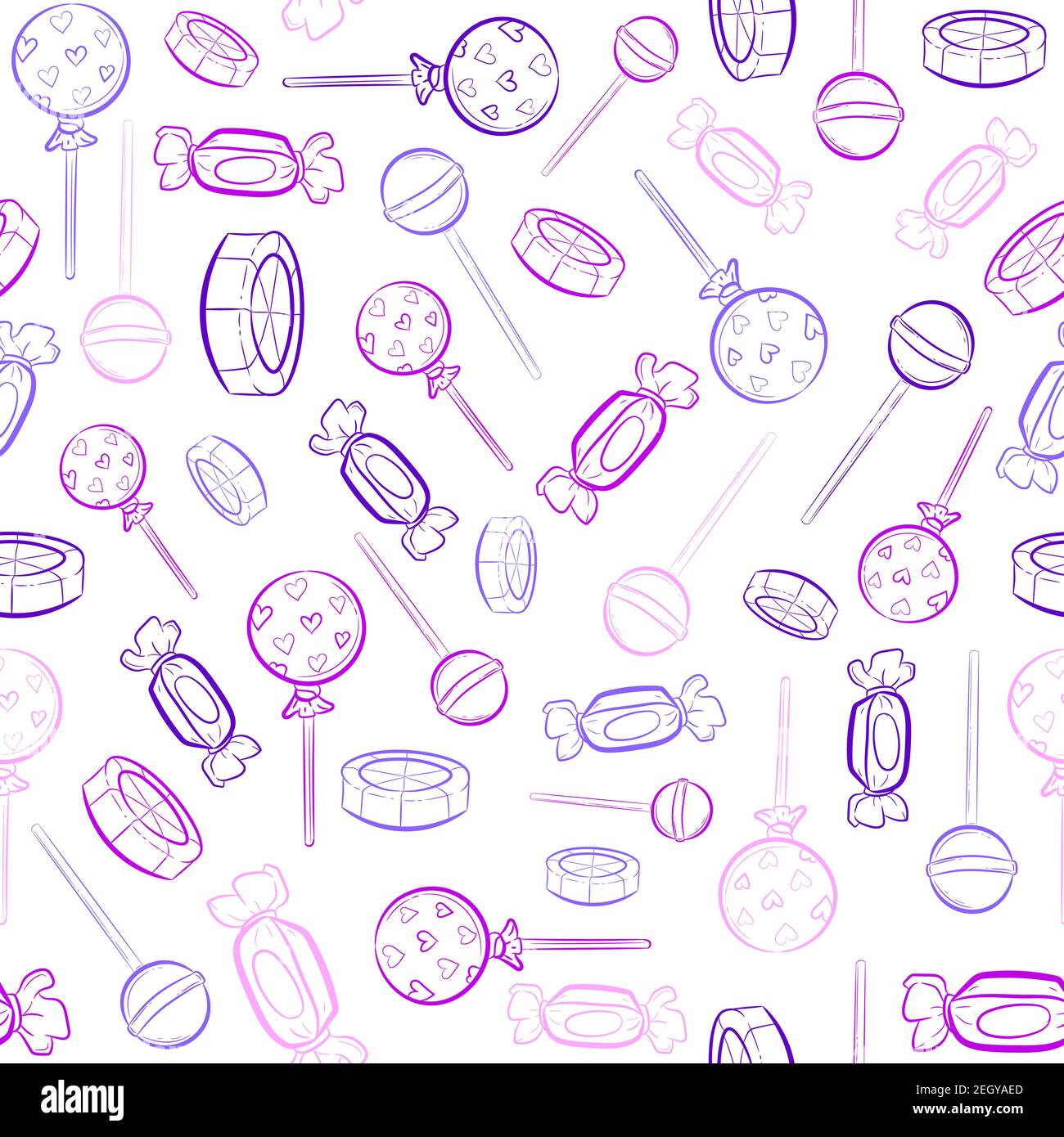 Cute pattern sweets round Stock Vector Images - Alamy