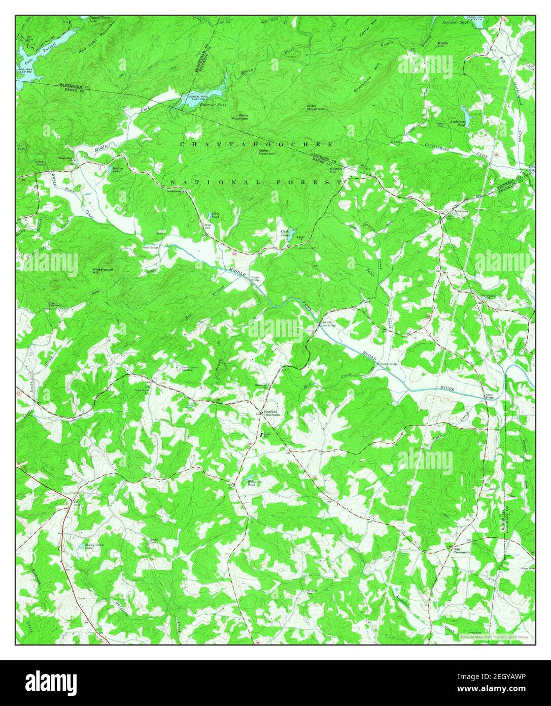 Lake Russell, Georgia, map 1964, 1:24000, United States of America by ...