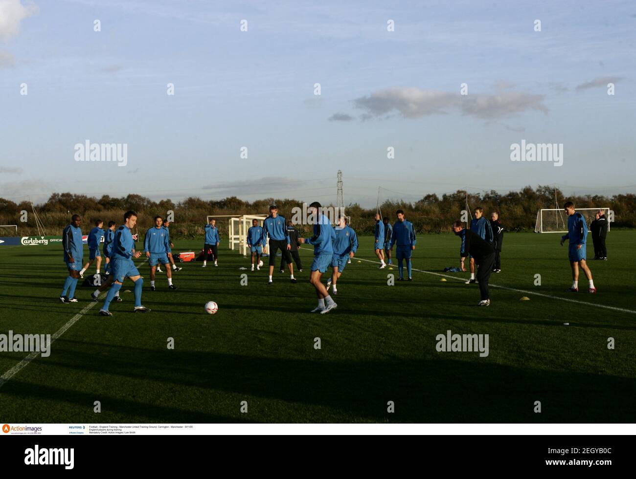 Manchester united players at carrington training ground hi-res stock ...