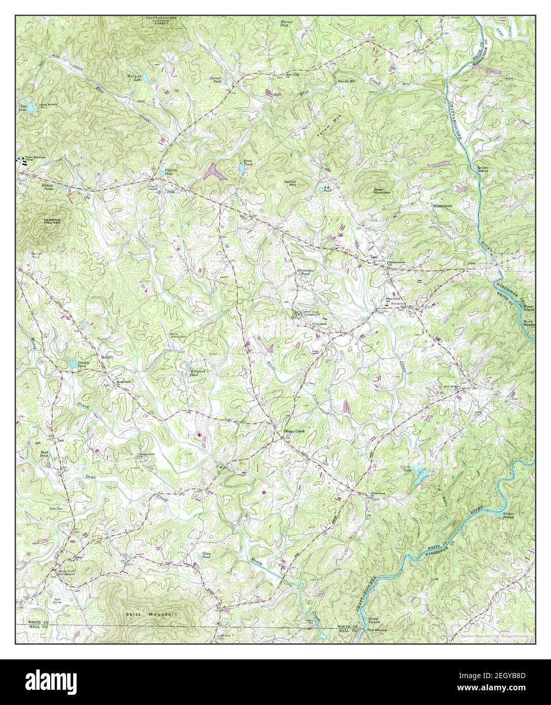 Leaf, Georgia, map 1964, 1:24000, United States of America by Timeless ...