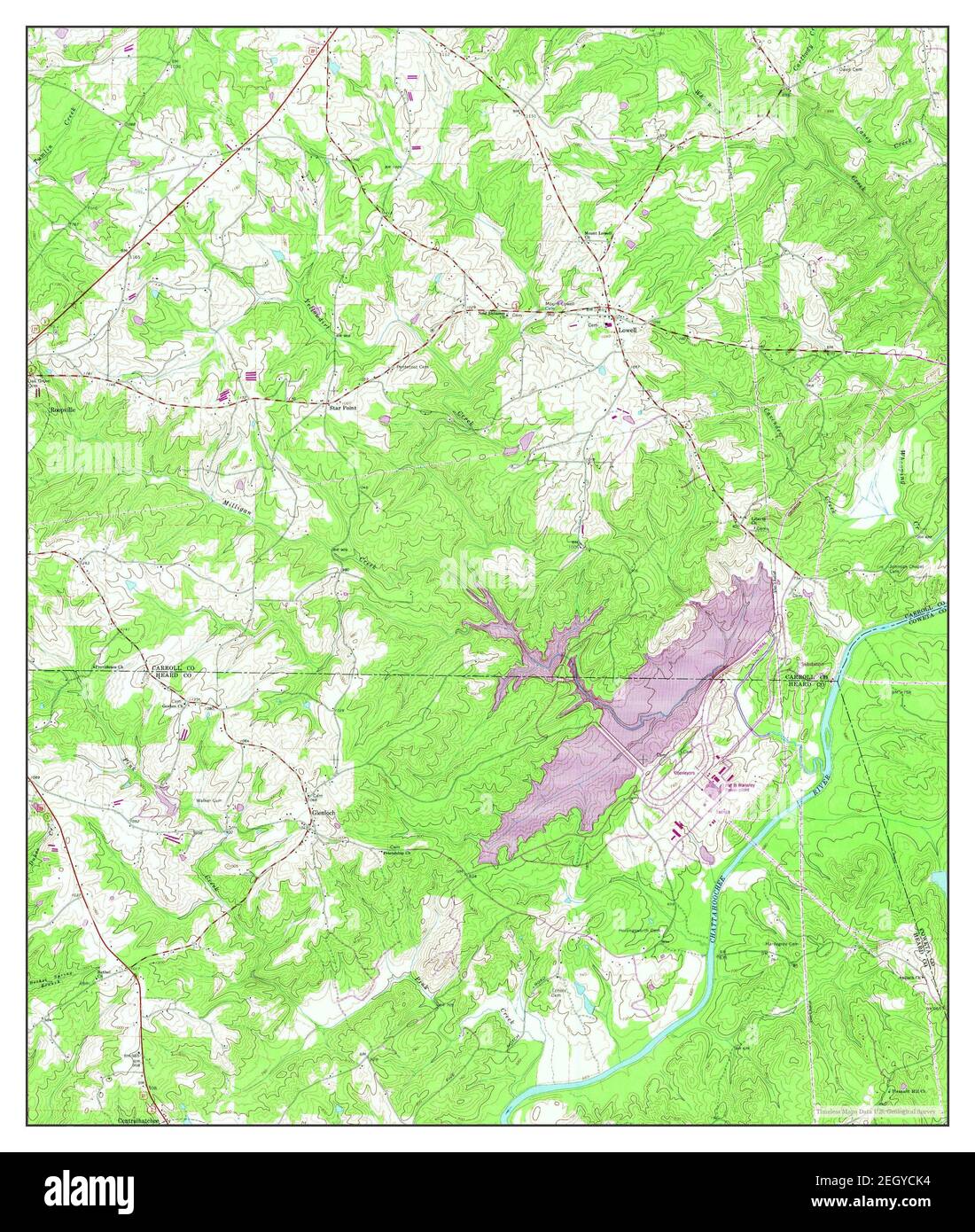 Lowell, Georgia, map 1964, 1:24000, United States of America by ...