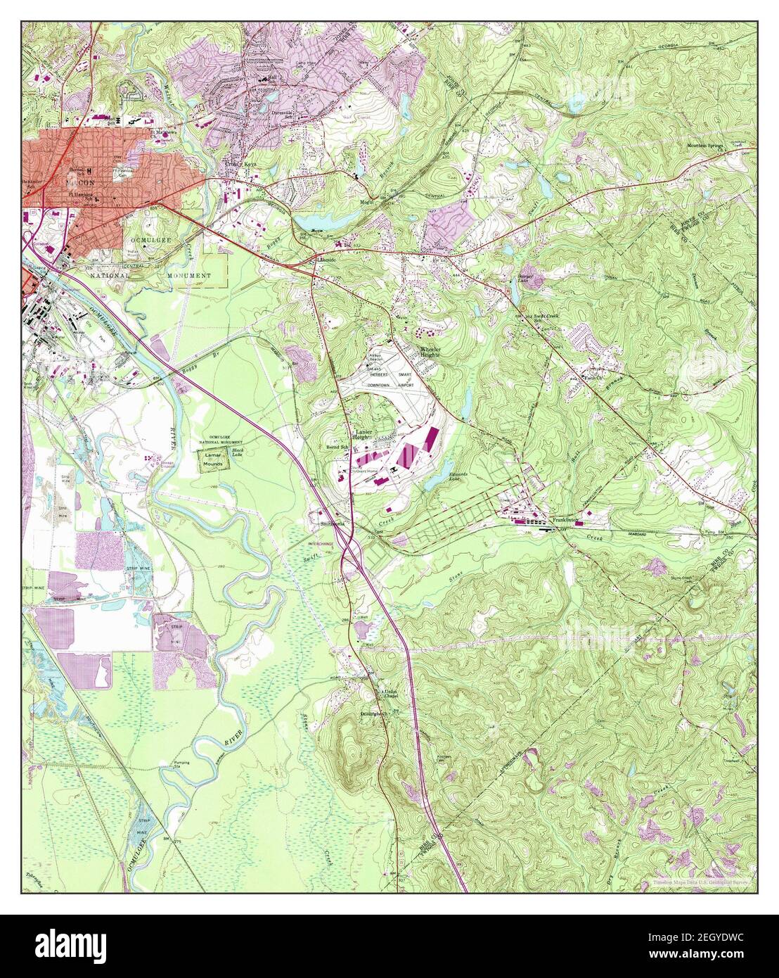 Macon East, Georgia, map 1956, 1:24000, United States of America by ...