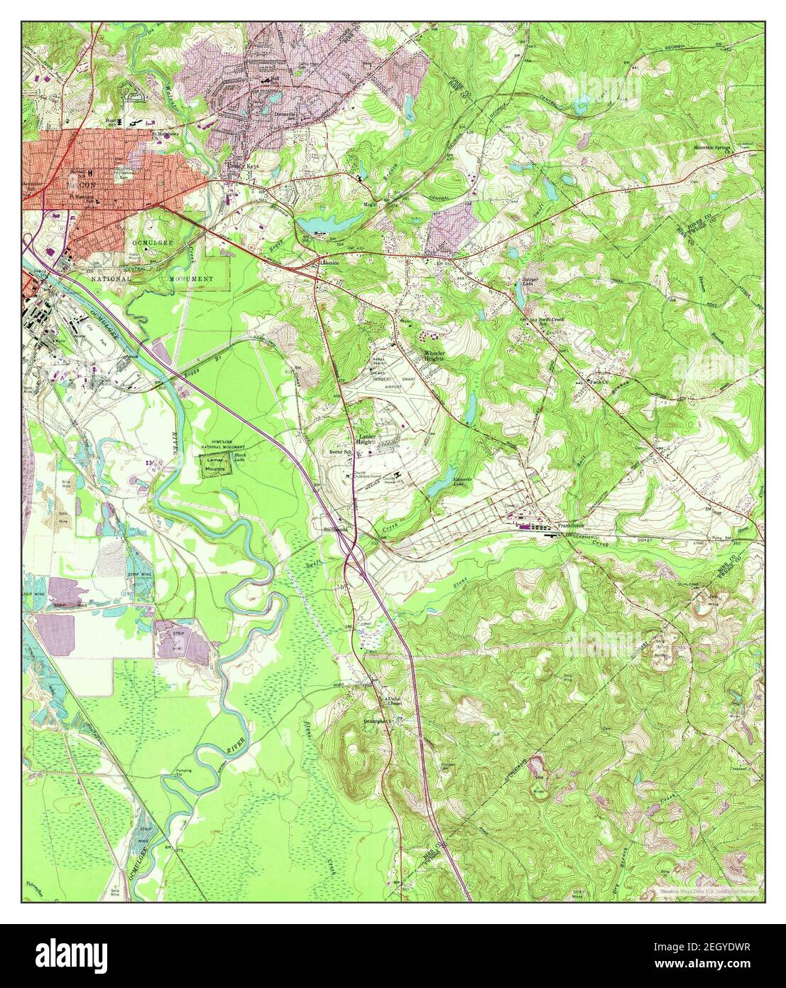 Macon East, Georgia, map 1956, 1:24000, United States of America by ...