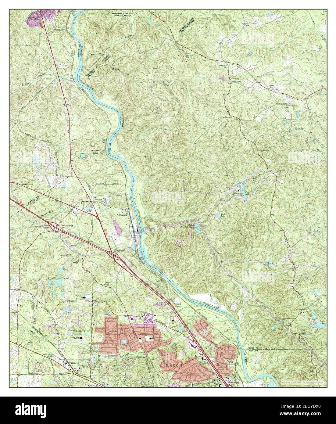 Macon NW, Georgia, map 1973, 1:24000, United States of America by ...