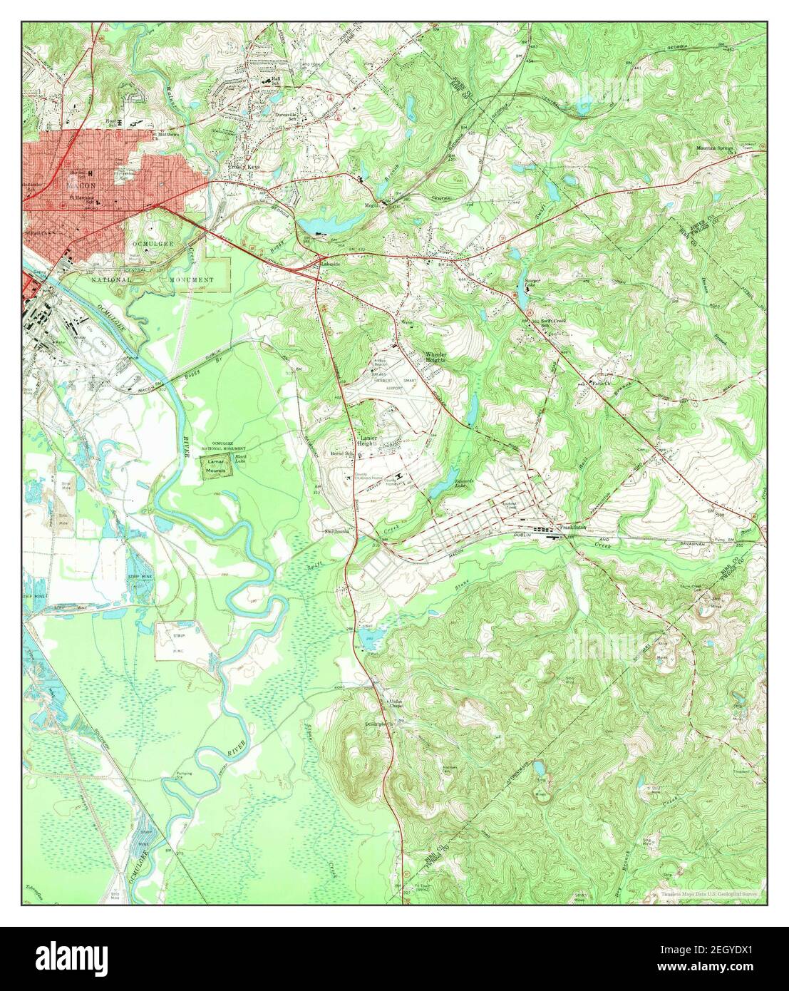 Macon East, Georgia, map 1956, 1:24000, United States of America by ...