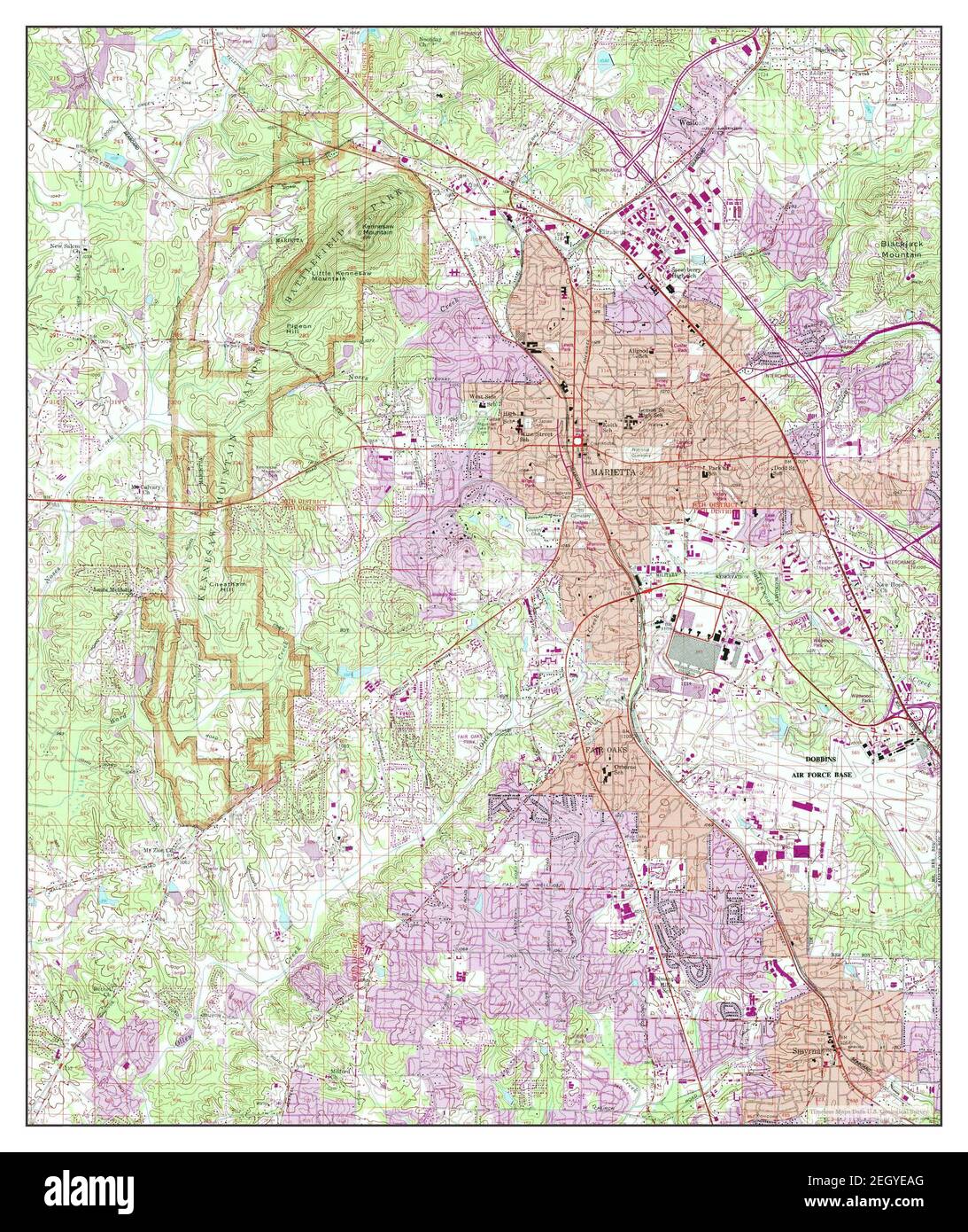 Marietta, Georgia, map 1954, 1:24000, United States of America by ...